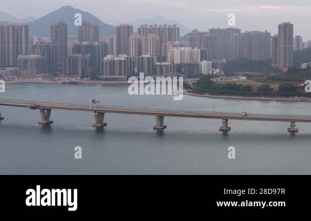 Cross Bay Link landmark,Tseung Kwan O of Hong Kong city, Jan 5, 2025 ...