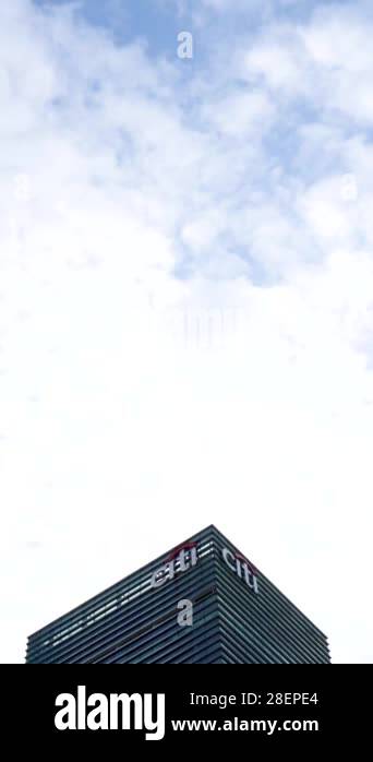 Jakarta, January 10,2025: Slow Motion of FWD Insurance Building Tilted ...