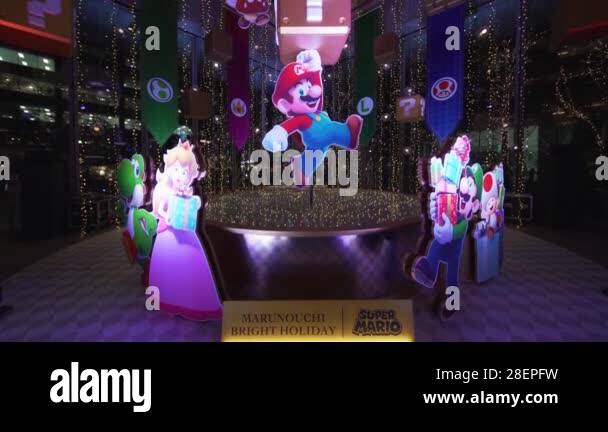 tokyo, chiyoda - dec 26 2024: Marunouchi Building showcases Super Mario ...