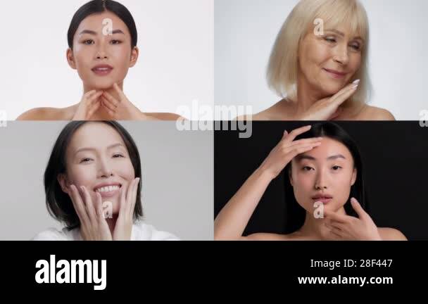 Four women of different backgrounds showcase their skin care routines ...