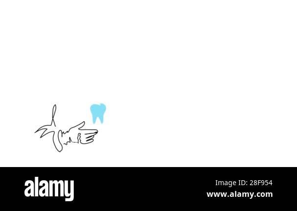 Dentist simple illustration with doctor,tooth and toothbrush animated ...