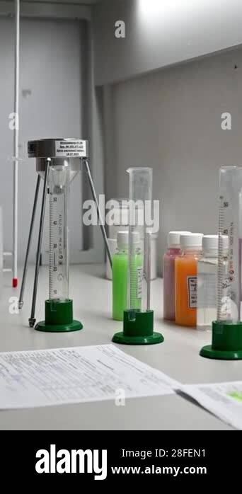 cosmetic chemistry lab with equipment for product testing. High quality ...