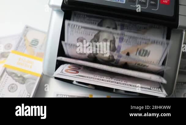 Machine designed to count stacks of dollar bills. Counting device ...