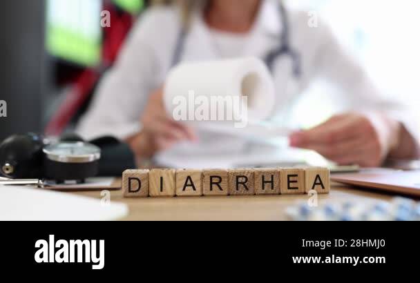 A trained health professional is managing various symptoms of diarrhea ...