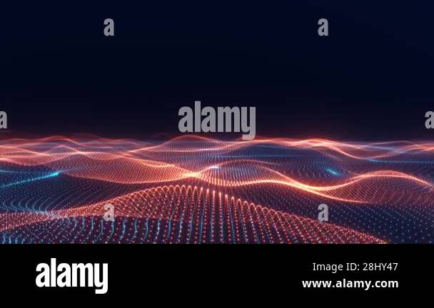 Abstract light waves, luminous waves and particles, energy background ...