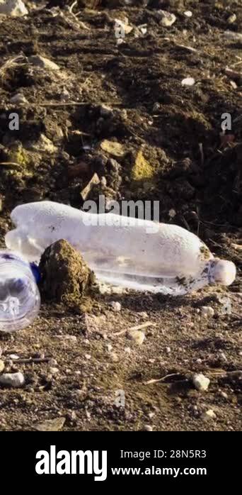 Plastic waste is one of the problems of nature pollution. Unusable ...