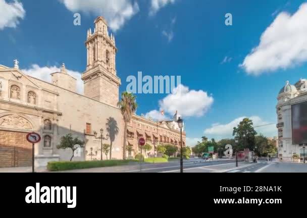 Plaza Tetuan timelapse hyperlapse with the Santo Domingo Convent in ...