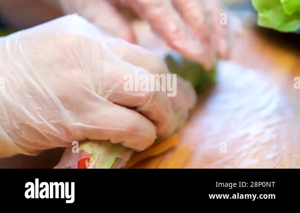 Fresh Seafood Spring Rolls with Shrimp and Caviar Asian Fusion ...