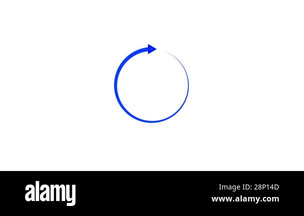 Animation of refresh icon with arrow loop symbol blue color animation, Refresh icon or reload ...