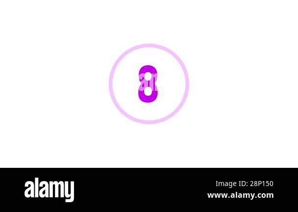 10 seconds countdown timer purple color with smooth loading, countdown ...