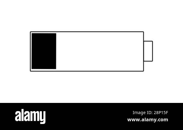 Battery charging animation solid black color, animated battery icon ...