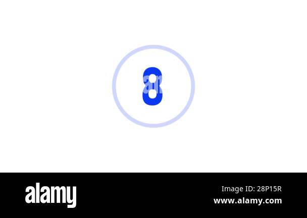 10 seconds countdown timer blue color with smooth loading, countdown animated indicator, ten ...