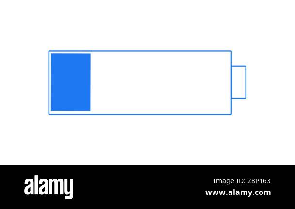 Battery charging animation solid blue color, animated battery icon ...