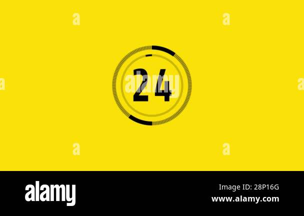 Creative 30 seconds countdown timer with smooth loading in black color ...