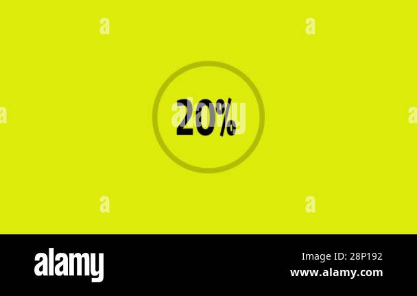 Circle refresh bar, loading bar animation with load 0 to 100% black ...