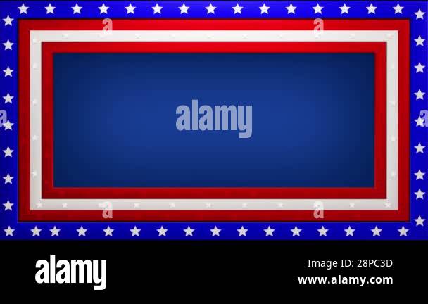 Rectangle frame with star president's day background, 4k Resolution ...