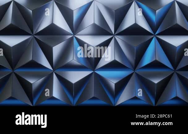 a blue and black background with triangles, sweep light, rim light blue ...