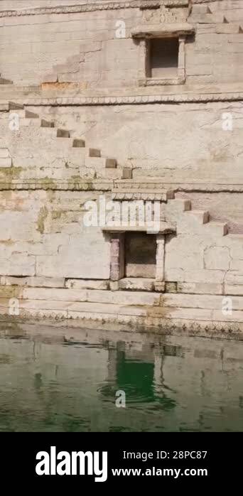 Water storage inside Toorji Ka Jhalra Baoli and stepwell - one of water sources in Jodhpur ...