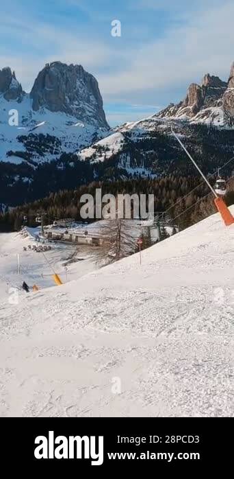 First-person view FPV first-person point of view POV of alpine skiing ...