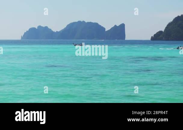 Aerial view of Thailand's Phi Phi Islands, showcasing turquoise waters ...