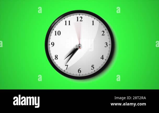 24 Hours Seamless Wall Clock Looping Backword Stock Video Footage - Alamy