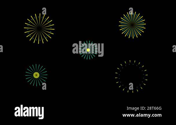 Circle Bursts And Sparks Animation on black Screen background. splash, Circle burst motion ...