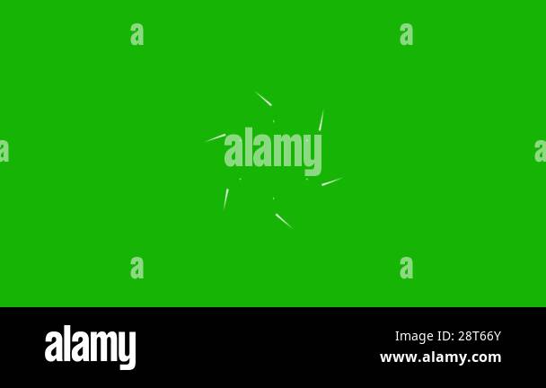 Circle, line Bursts And Sparks Animation on Green Screen background ...