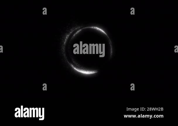 Sci fi dynamic shiny atom core with magnetic field. Black hole warps ...