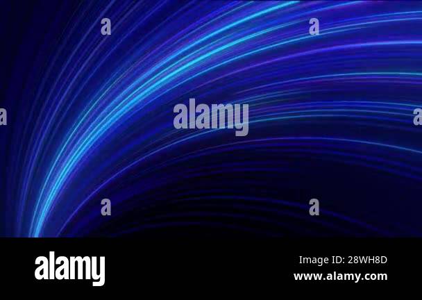 Blue neon glow line bg. 3d render, abstract background. Curvy neon ...