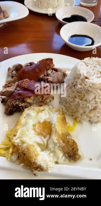typical philippine food lechon fried suckling pig with crispy skin ...