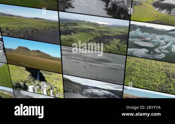 Iceland Aerial Video of Arctic Landscapes Highlighting Glaciers ...