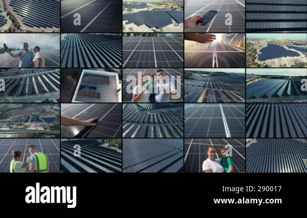 Video collage highlighting a family using solar energy at home ...
