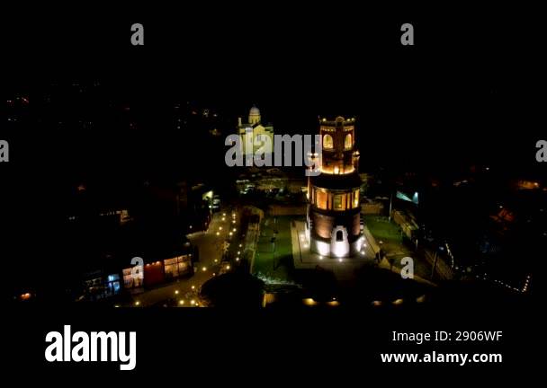 4K Aerial drone video of Gardos Tower in Zemun, Belgrade, Serbia on a ...
