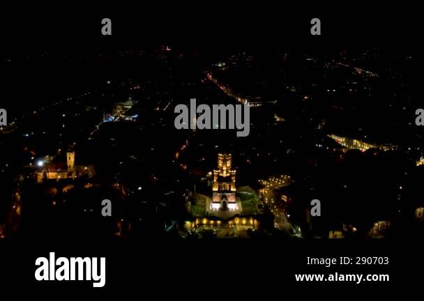 4K Aerial drone video of Gardos Tower in Zemun, Belgrade, Serbia on a ...