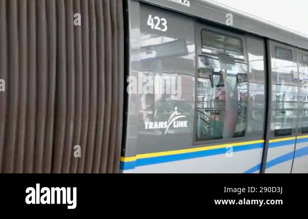 Vancouver Sky Train. The Skytrain elevated light rapid transit system ...