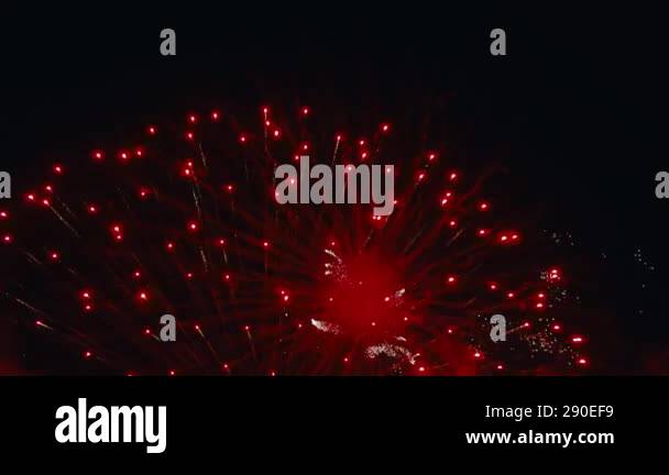 Colorful fireworks illuminate the night sky during a celebration in ...