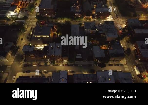 Residential Buildings in Red Hook, Brooklyn at night. Shot during the ...