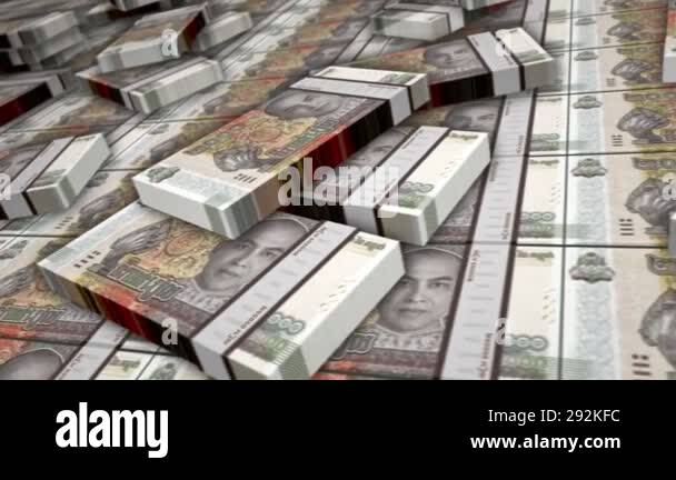 Cambodia money Cambodian riel banknote bundle loop. 2000 KHR money ...