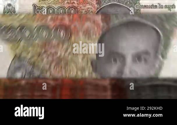 Cambodia money Cambodian riel counting machine with banknotes. Quick ...