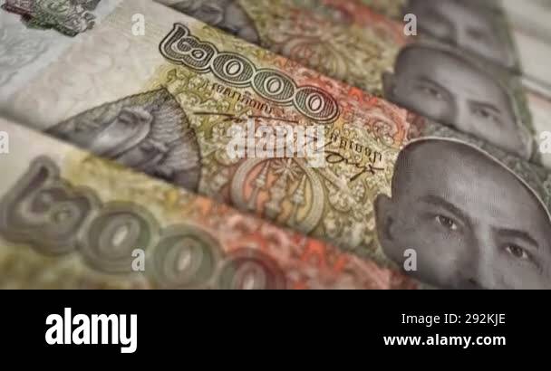 Cambodia money Cambodian riel banknote loop. 2000 KHR money texture. Concept of economy ...