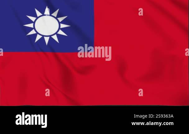 Taiwan Waving Flag, Taiwan Flag, Flag of Taiwan Waving Animation ...
