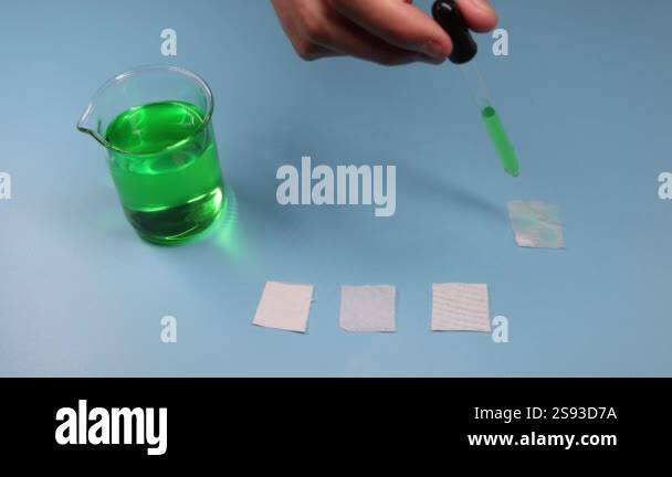 Demonstrating liquid absorption by different materials Stock Video ...