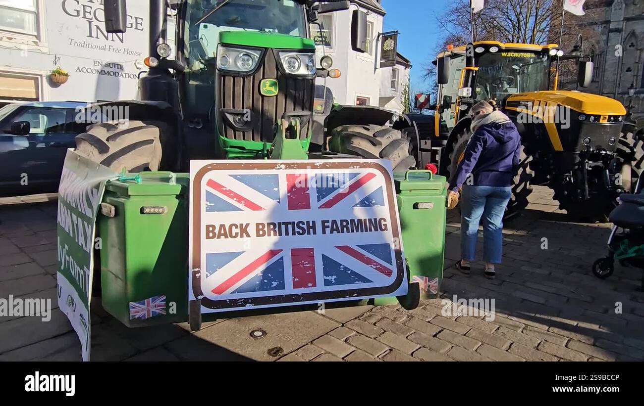 Tractors and people in Selby taking part in the National Farmers' Day ...