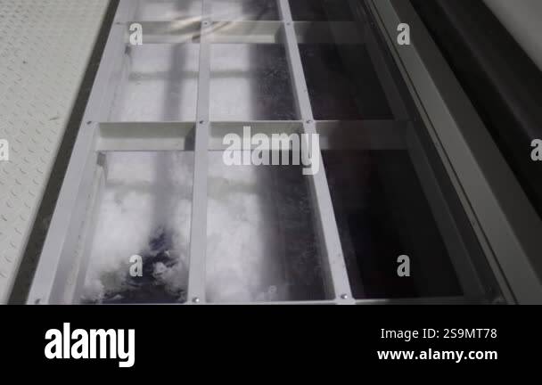 Industrial metal ventilation grate featuring fiber filtration ...