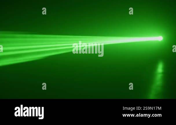 Professional lightning technology concept. Spinning flashing green ...
