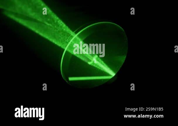 Professional lightning technology concept. Spinning flashing green ...