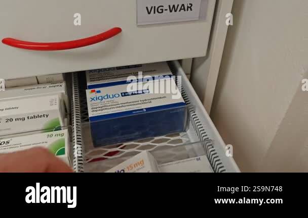 Prague, Czech Republic-January 15 2025: XARELTO box of tablets with ...