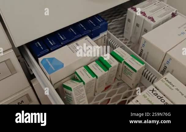 Prague, Czech Republic - January 16 2025: XANAX box of medication with ...