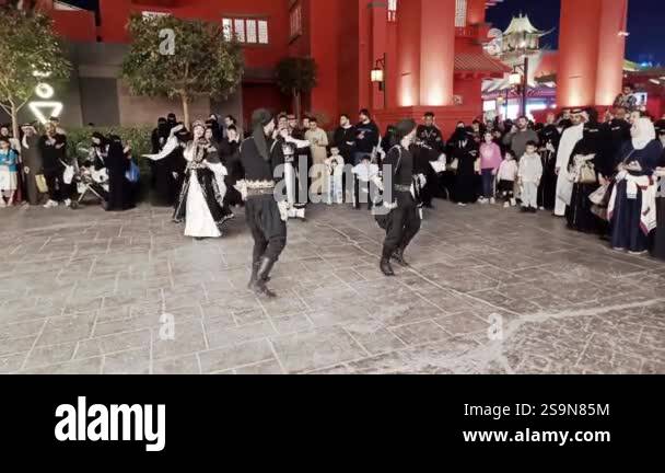 Riyadh, Saudi Arabia - December 30, 2024: Moroccan dancers in national ...