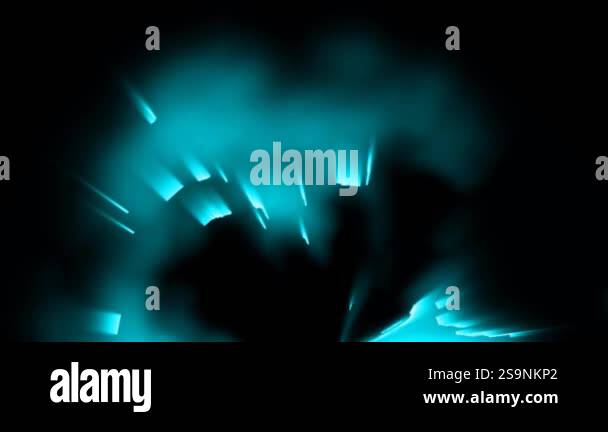 Abstract of blue smoke on black.motion background, light strokes visual ...